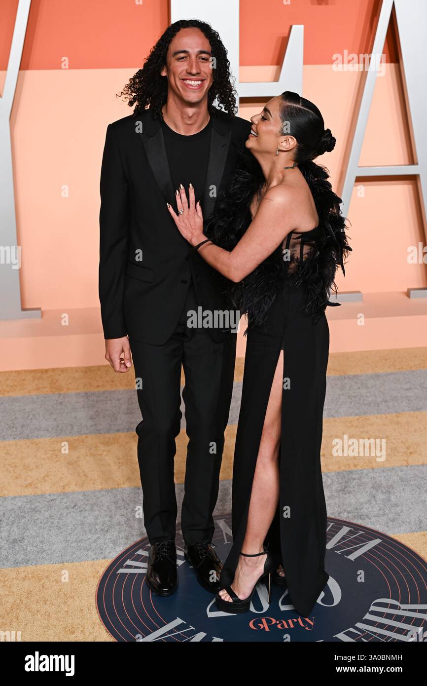 Los Angeles, USA. March 2nd, 2025. Cole Tucker and Vanessa Hudgens ...