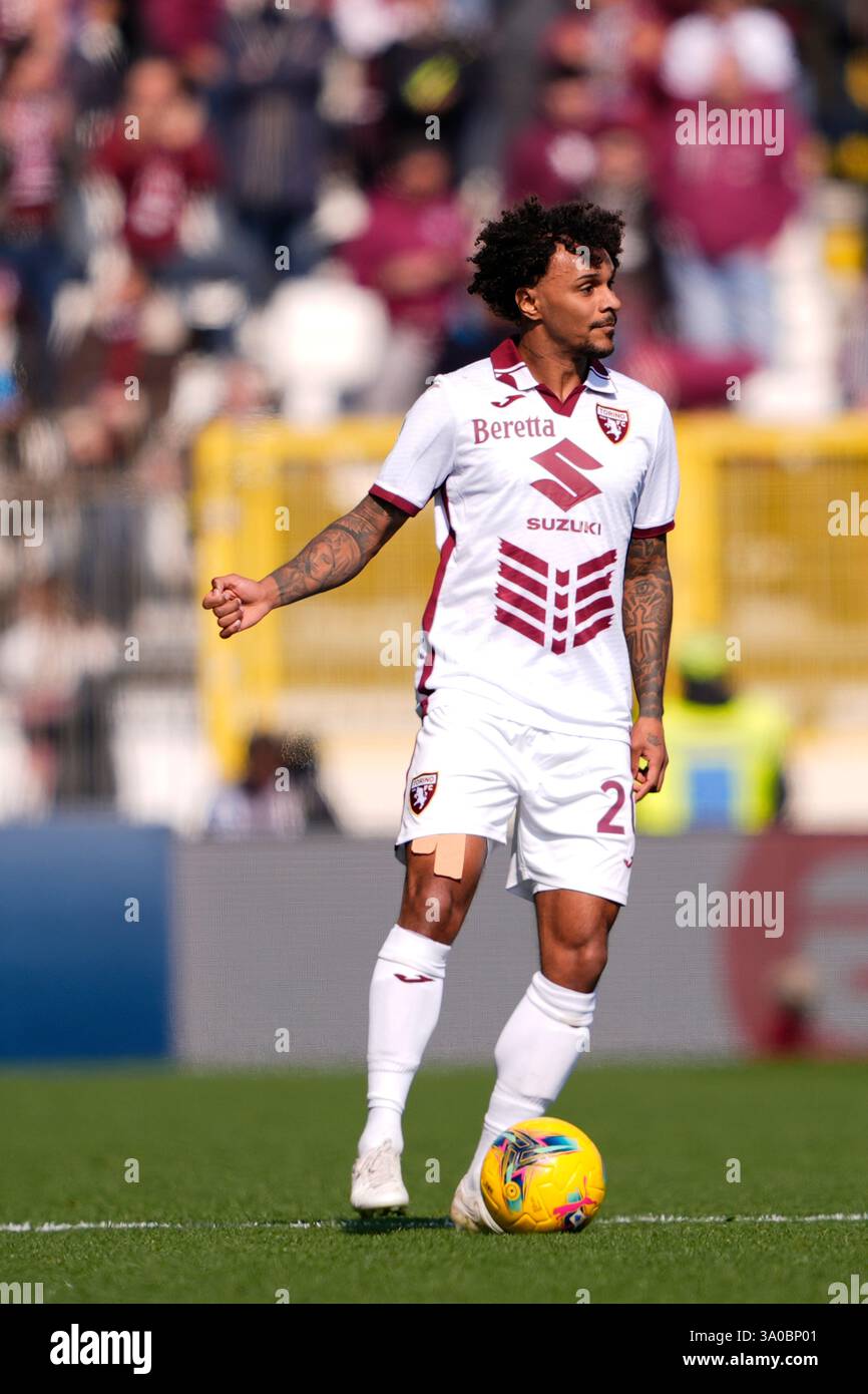 Torino’s Valentino Lazaro during the Serie A soccer match between Monza ...