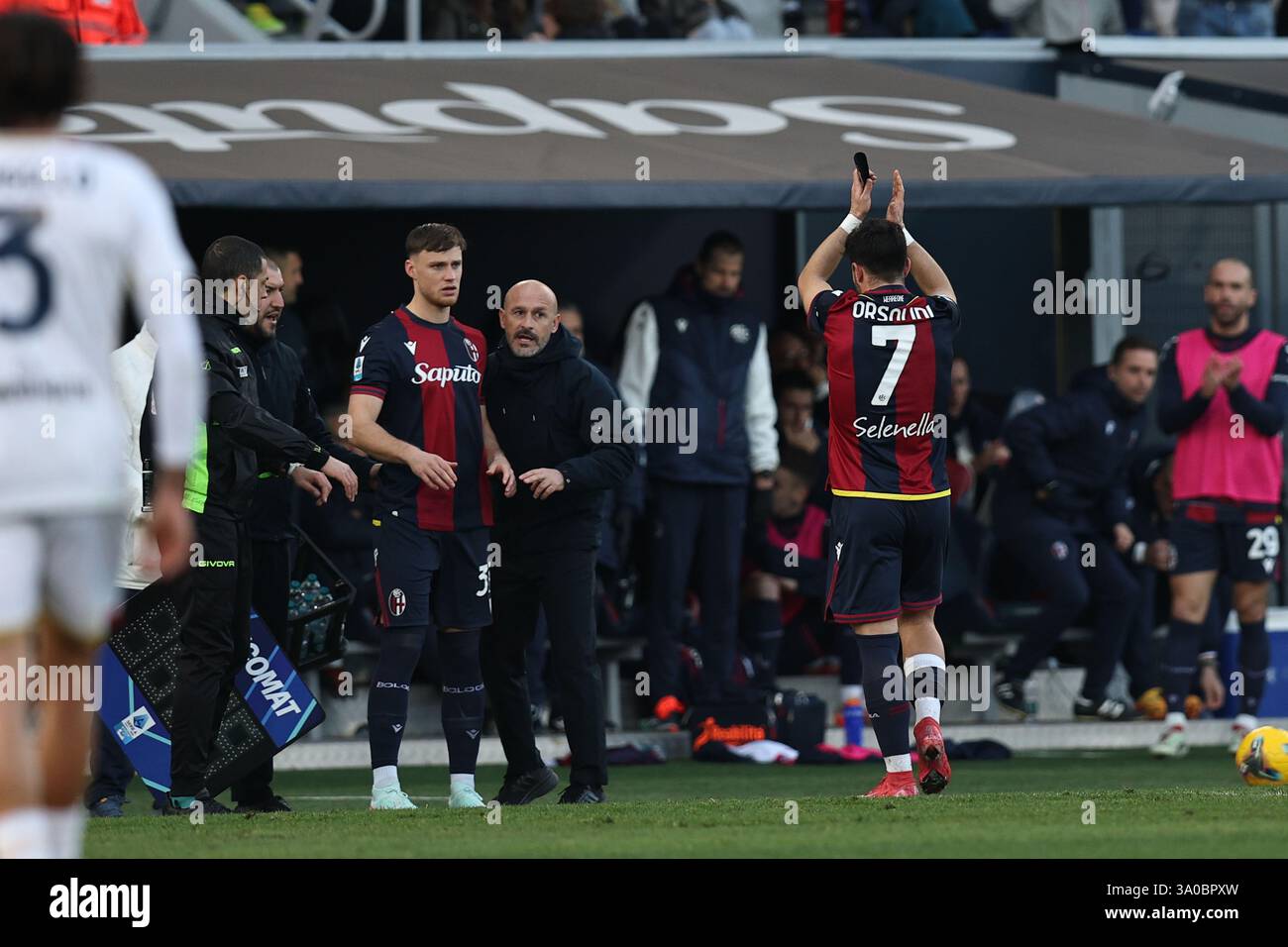 Riccardo Orsolini (Bologna)Sam Beukema (Bologna) ; during the Italian ...