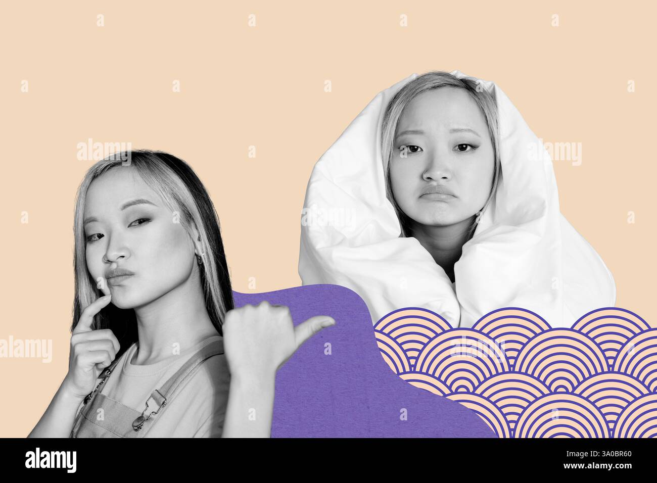 Composite photo collage design trend sketch of japanese culture pattern ...