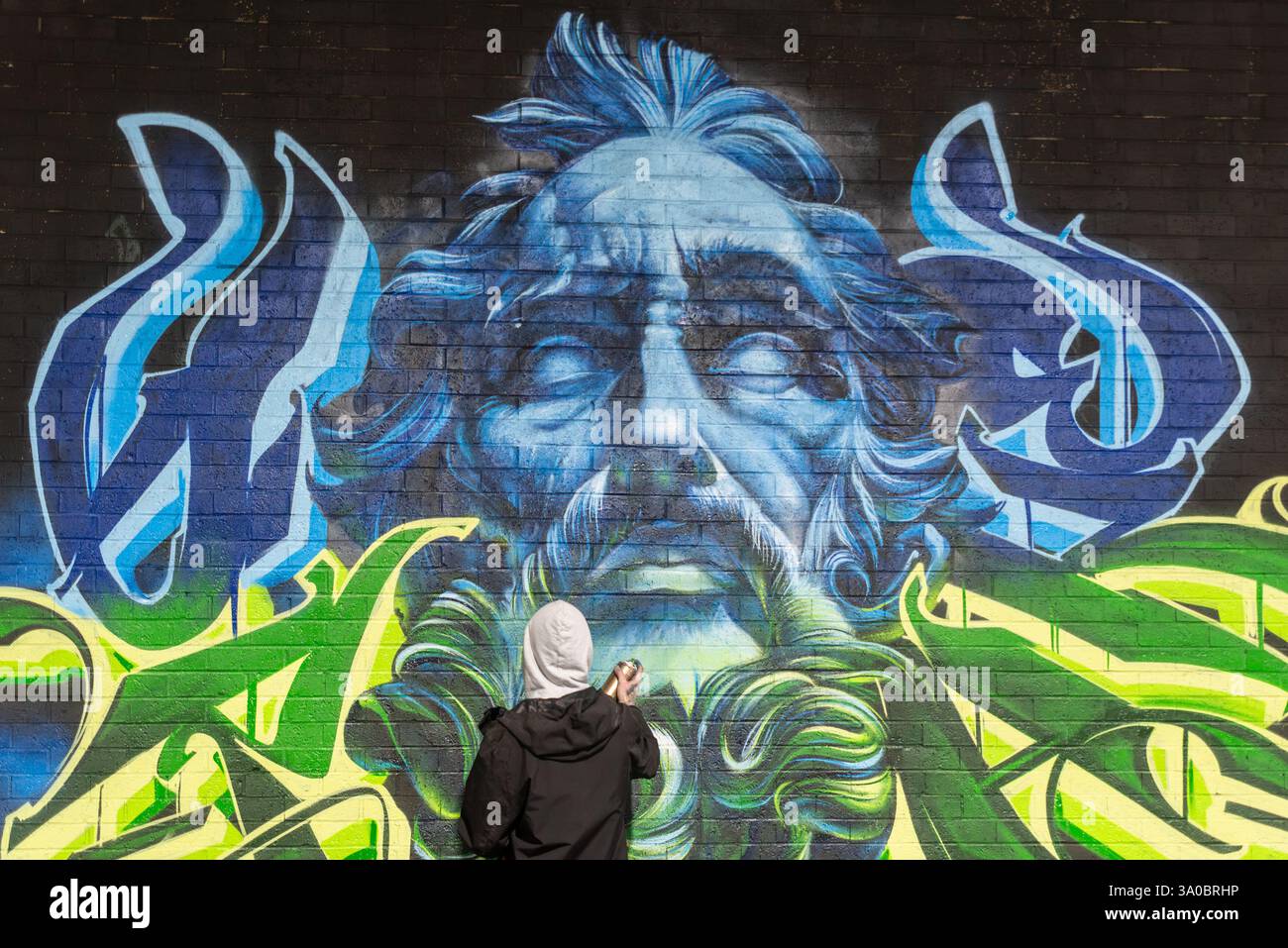 City Jam graffiti art display underway as part of the Southend City Day event in Southend on Sea ...
