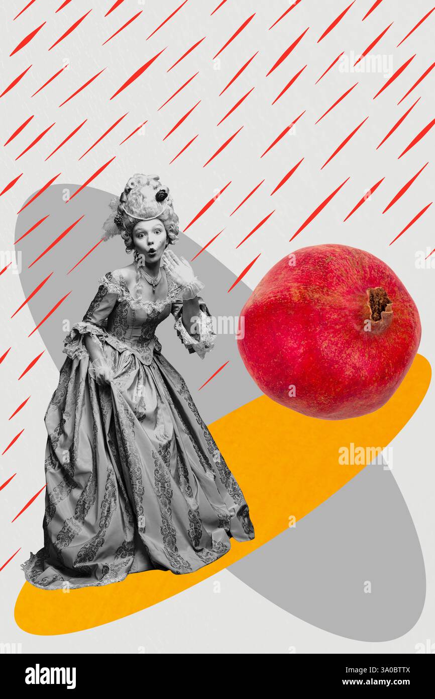 Creative trend artwork 3D collage sketch of costume vintage aristocracy ...