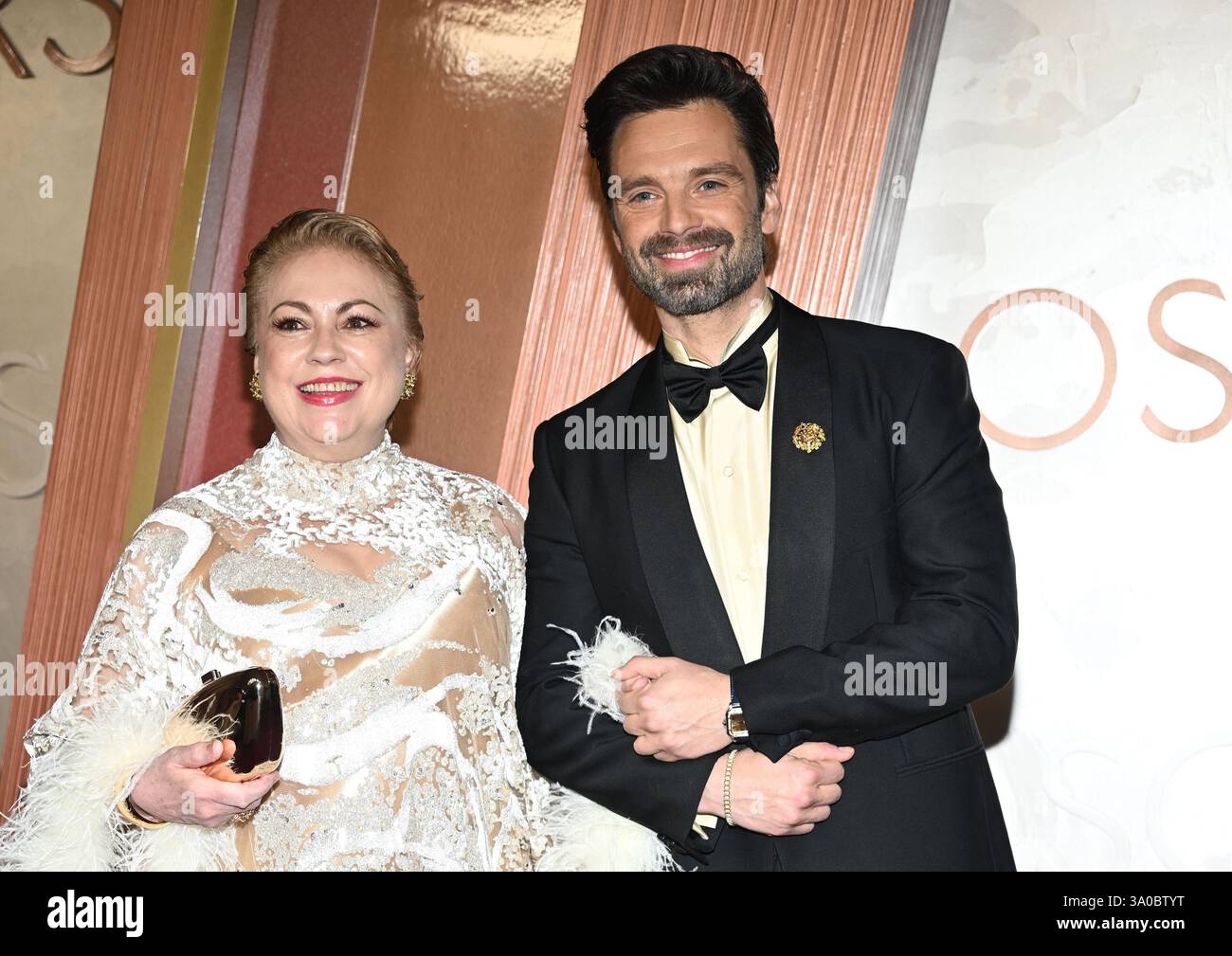 Hollywood, Ca. 2nd Mar, 2025. Sebastian Stan and mother at the 97th ...