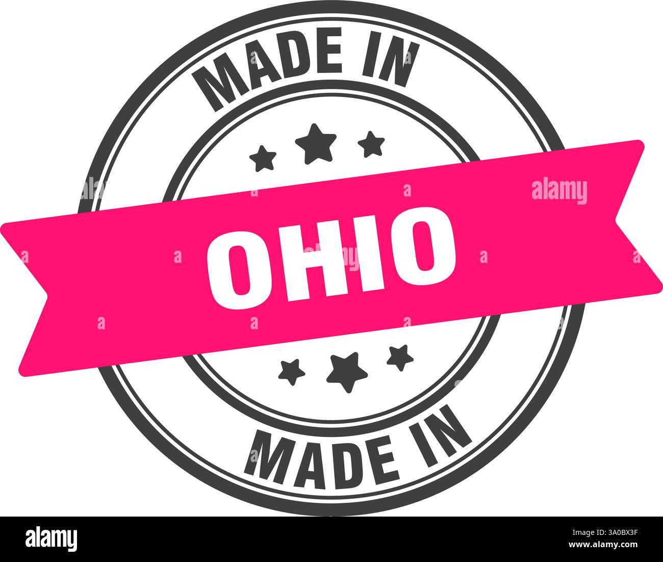 Made in Ohio stamp. Made in Ohio round sign Stock Vector Image & Art ...
