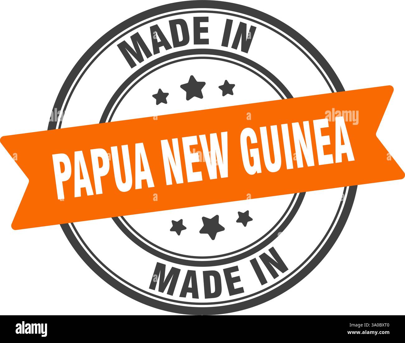 Made in Papua New Guinea stamp. Made in Papua New Guinea round sign ...
