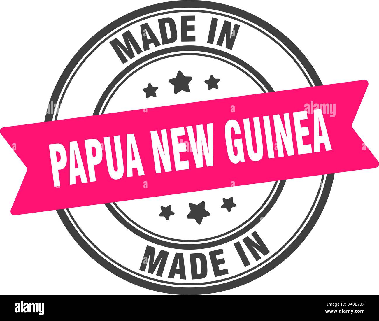 Made in Papua New Guinea stamp. Made in Papua New Guinea round sign ...