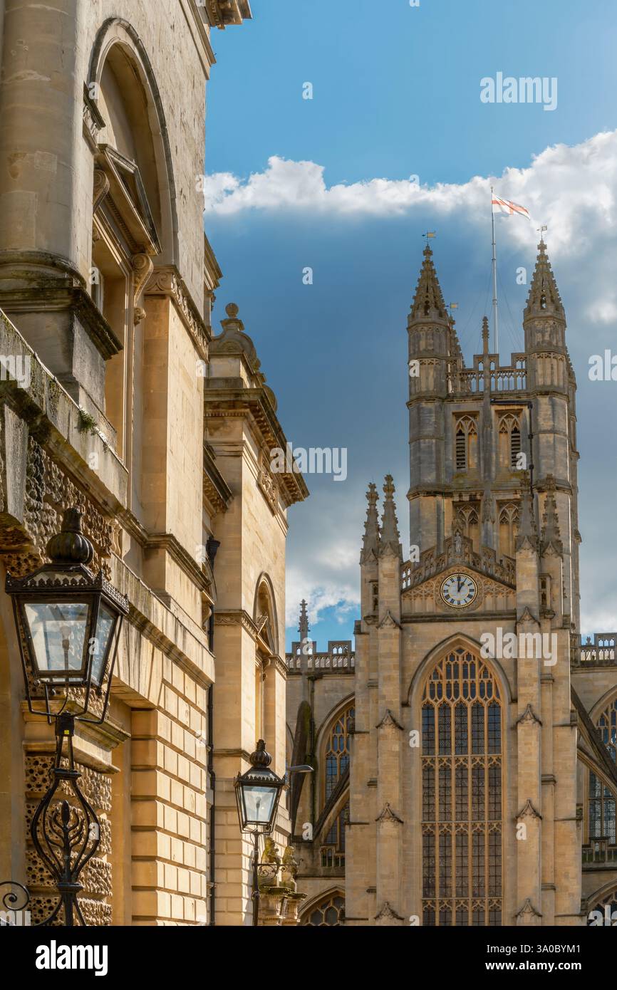 Bath, Somerset - England. The impressive Abbey in the heart of Bath, a popular landmark and ...