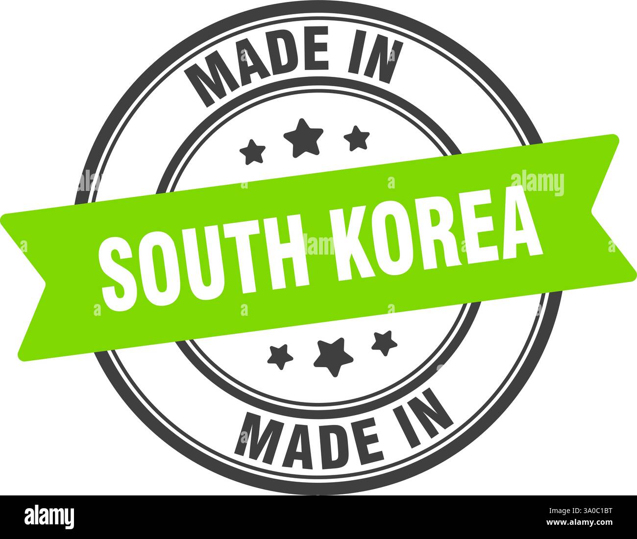Made in South Korea stamp. Made in South Korea round sign Stock Vector ...