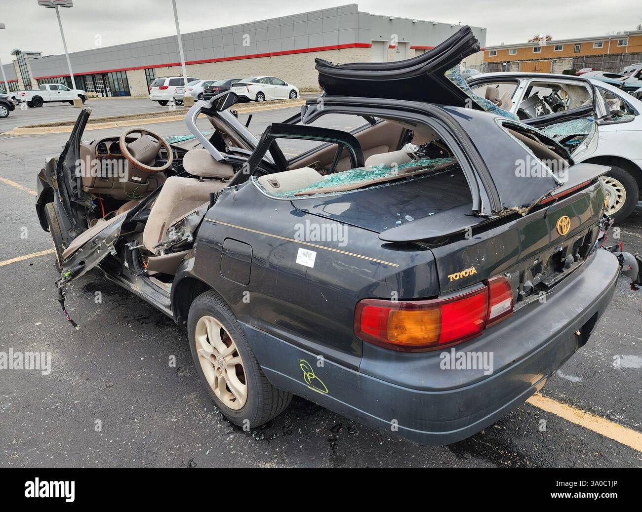 Chicago, USA - November 11, 2024: Broken Toyota Camry, angle view ...