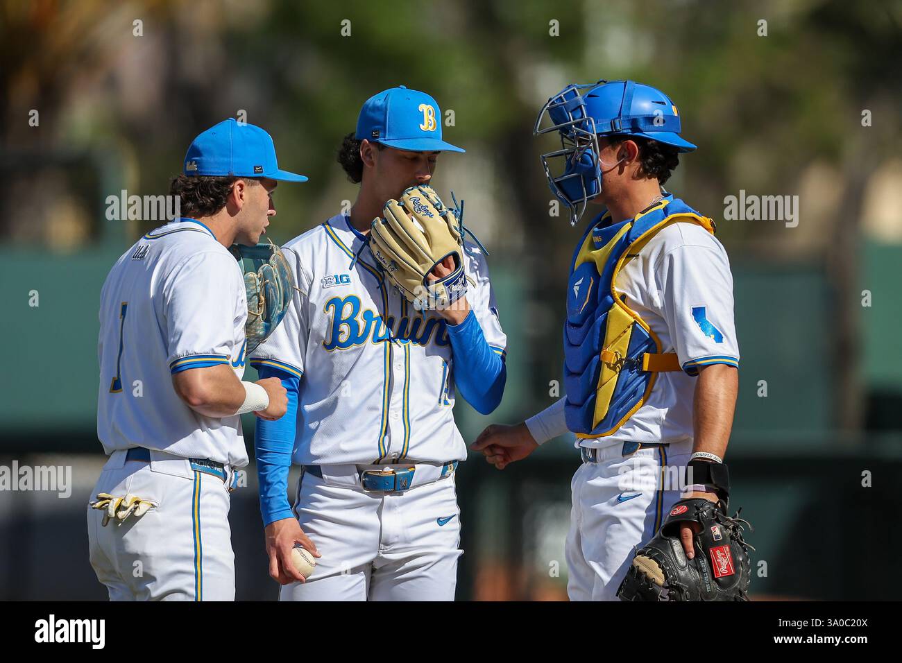 Los Angeles, USA. 2nd Mar, 2025. UCLA's Roch Cholowsky (1), Landon ...