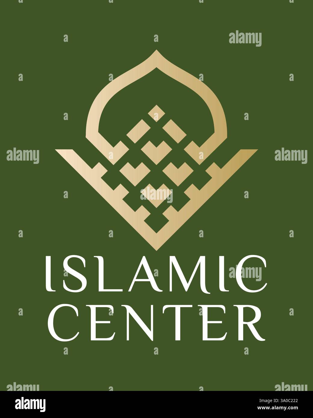 Islamic Center Logo Mosque Dome and Ornament Concept Stock Vector Image ...