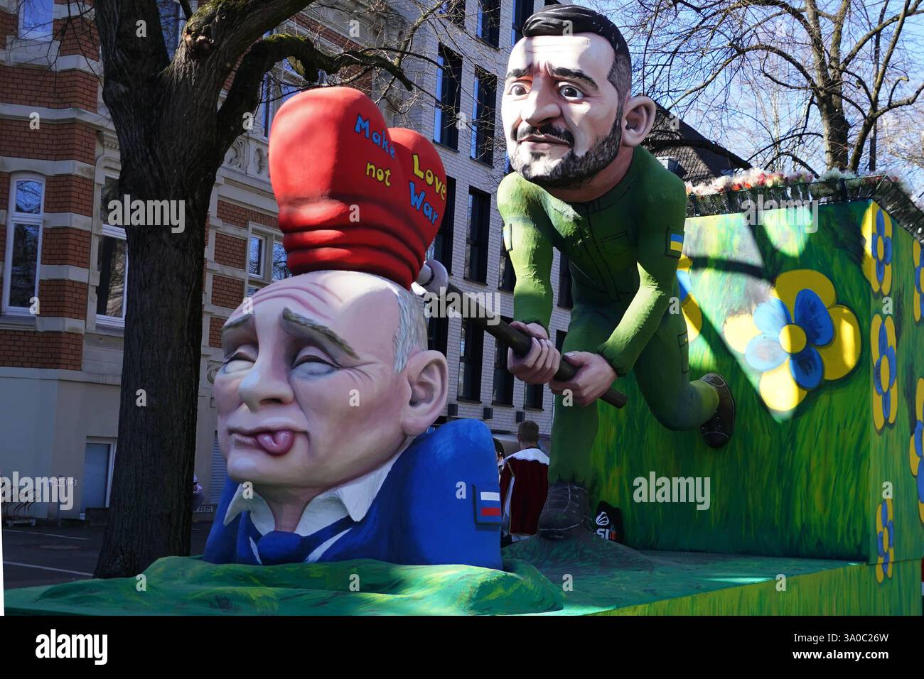 Rosenmontagszug in Köln, Karneval 03.03.2025 , Politik, Motive Wagen ...