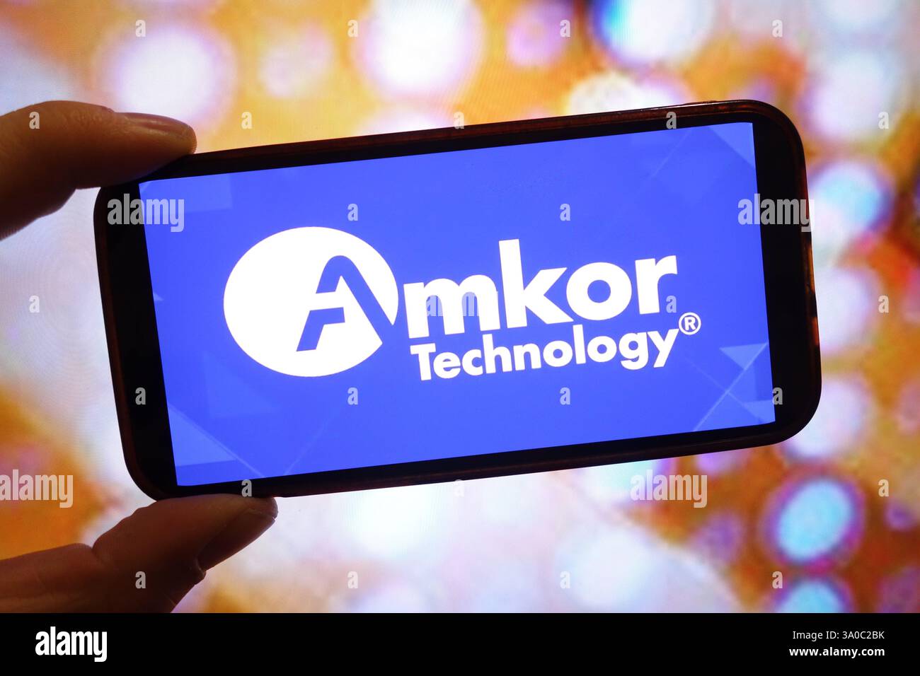 Poland. 02nd Mar, 2025. In this photo illustration, the Amkor ...