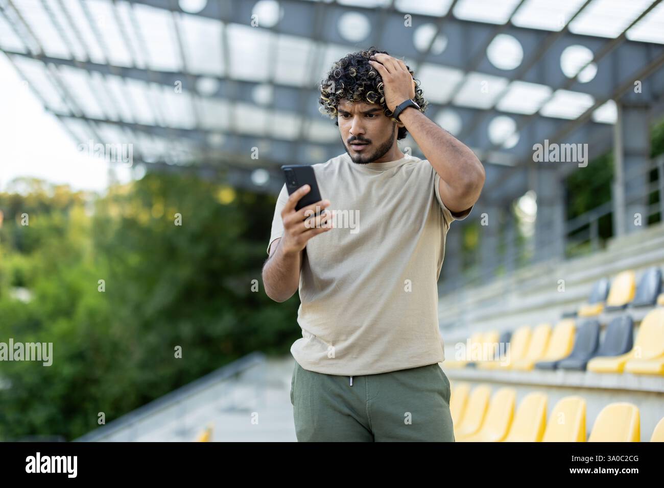 Young male athlete upset after hi-res stock photography and images - Alamy