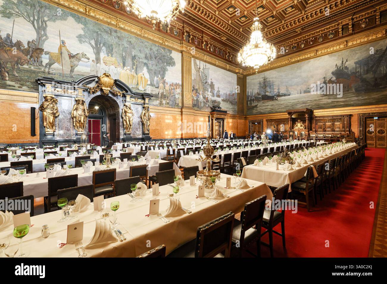 Hamburg, Germany. 03rd Mar, 2025. View of the Great Banqueting Hall of ...