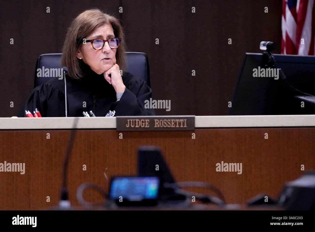 Judge Victoria A. Rossetti asks Robert E. Crimo III a question during ...