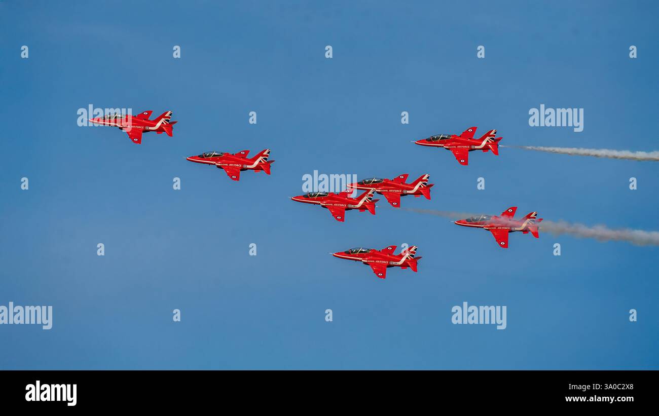 The Red Arrows, officially known as the Royal Air Force Aerobatic Team ...