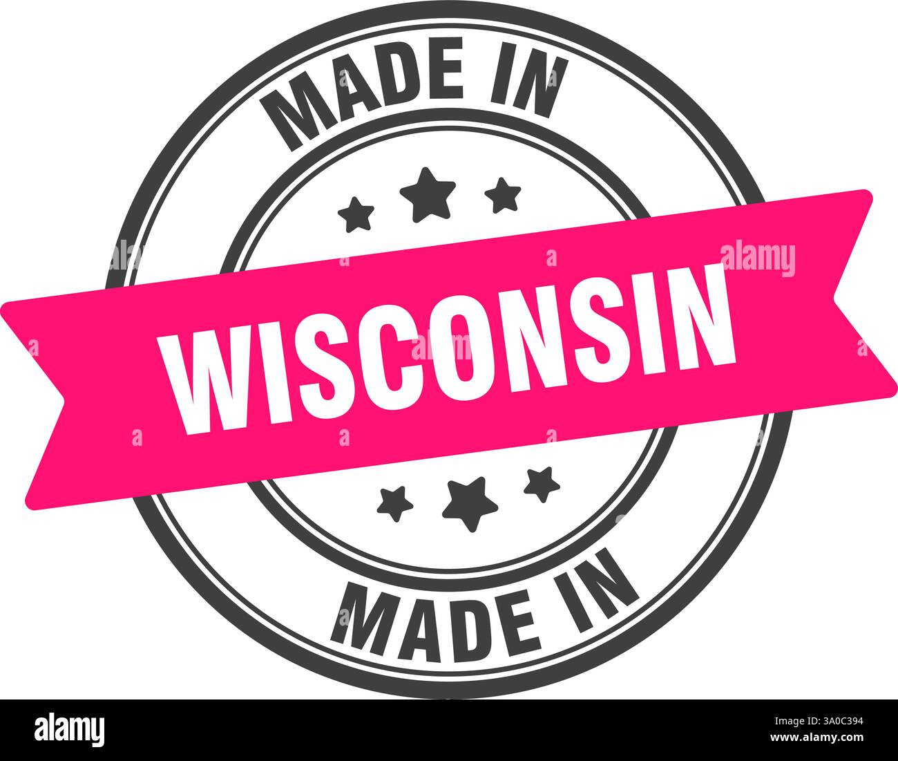 Made in Wisconsin stamp. Made in Wisconsin round sign Stock Vector ...