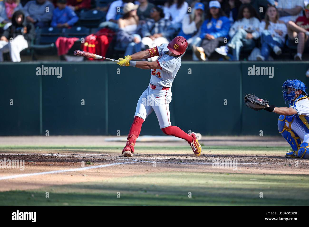 March 2, 2025: USCâ€™s Augie Lopez (24) at bat during an NCAA baseball ...