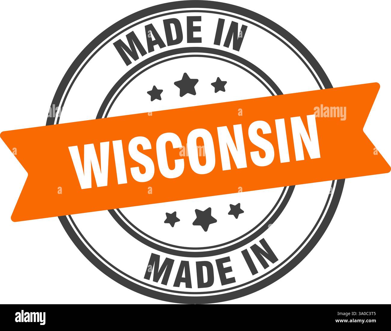 Made in Wisconsin stamp. Made in Wisconsin round sign Stock Vector ...