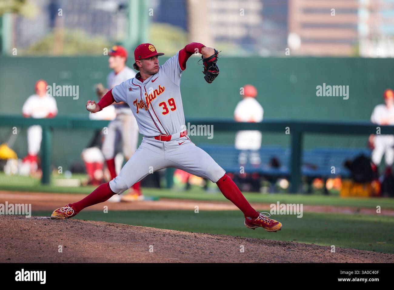 March 2, 2025: USC pitcher Brodie Purcell (39) delivers a pitch during ...
