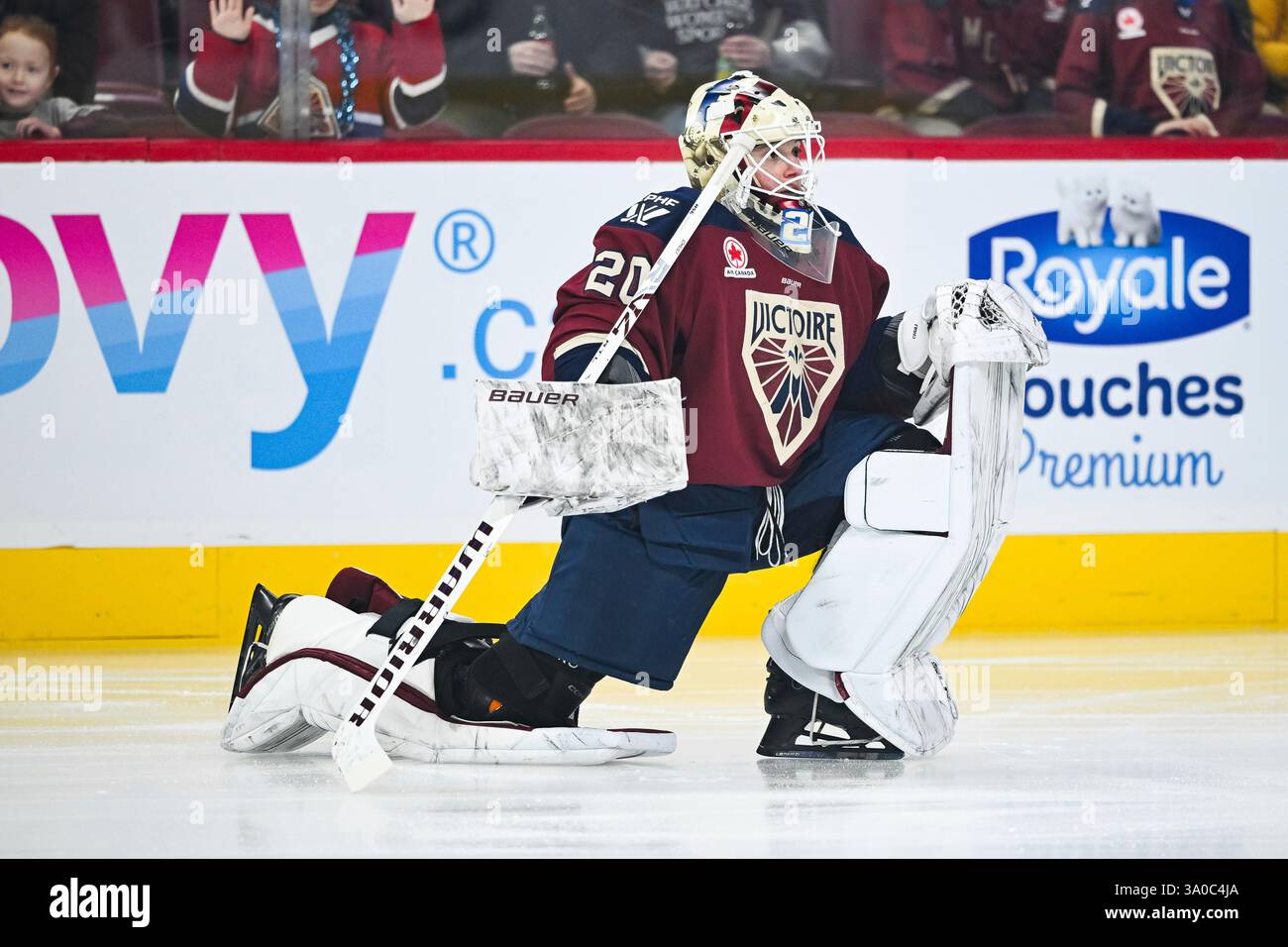 MONTREAL, QC - MARCH 01: Montreal Victoire goalie Elaine Chuli (20 ...