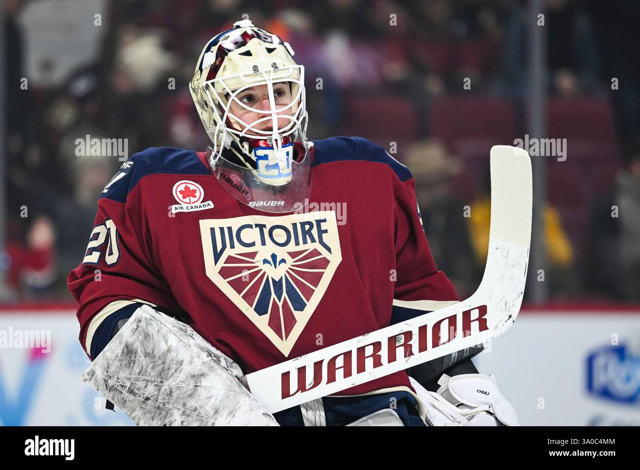 MONTREAL, QC - MARCH 01: Look on Montreal Victoire goalie Elaine Chuli ...