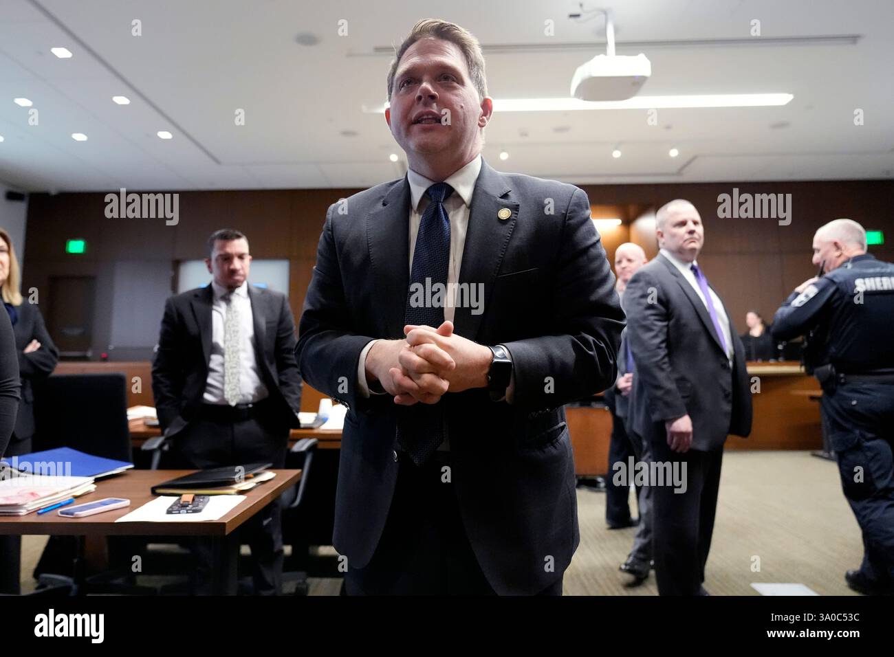 Lake County, Ill., State's Attorney Eric Rinehart talks to victim's ...