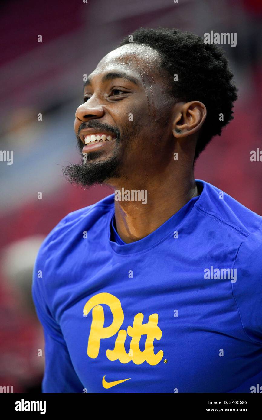 LOUISVILLE, KY - MARCH 01: Pittsburgh Panthers Forward Zack Austin (55 ...