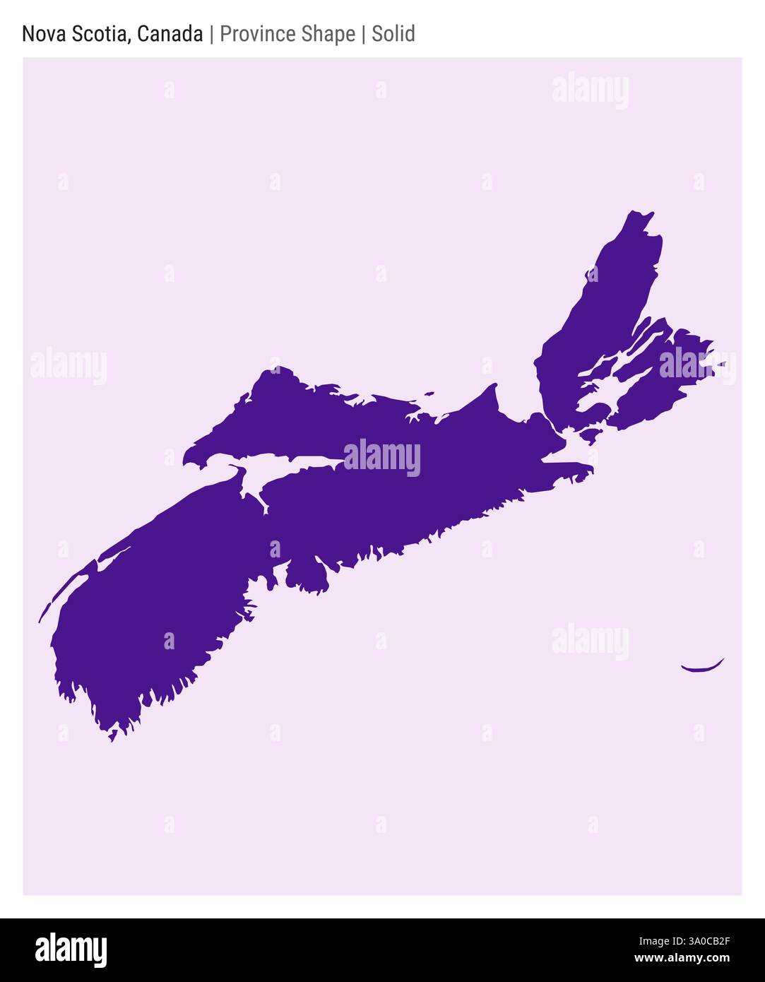 Nova Scotia, Canada. Simple vector map. Province shape. Solid style. Border of Nova Scotia ...
