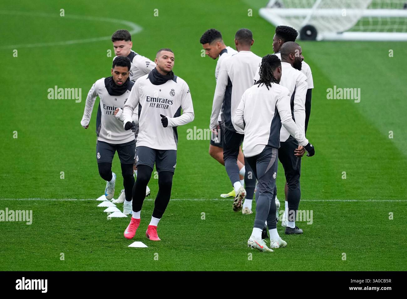 Kylian Mbappe and Rodrygo Goes during the training day ahead of the ...