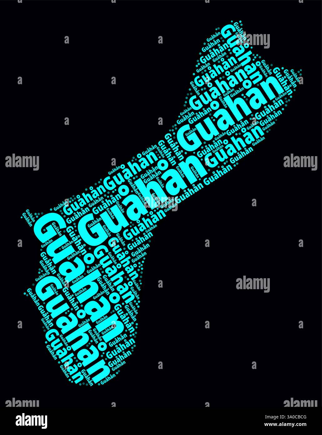 Guam Word Cloud. Region names of the country in English language ...