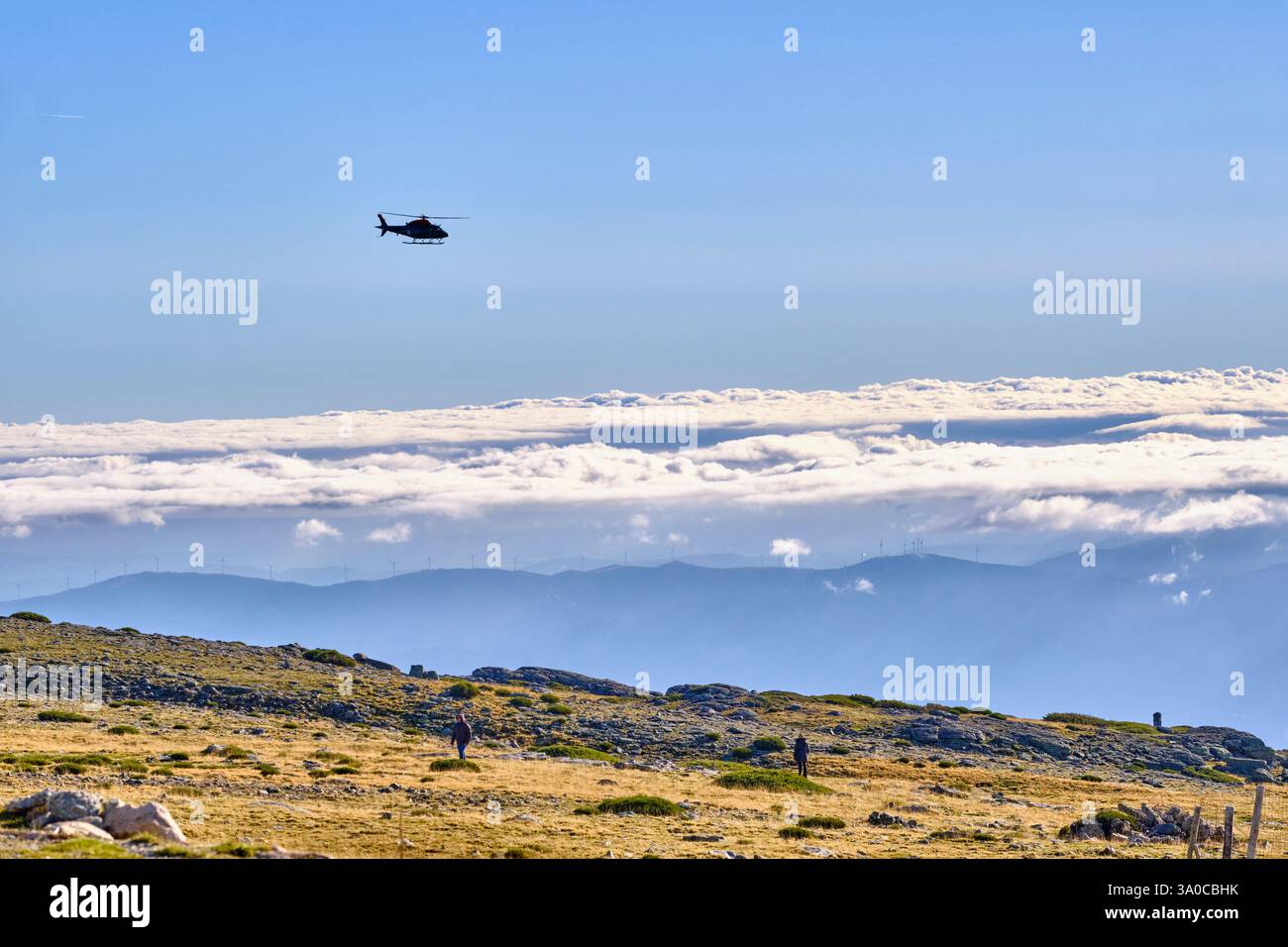 At the top of the highest mountain range in Continental Portugal, 2000m ...