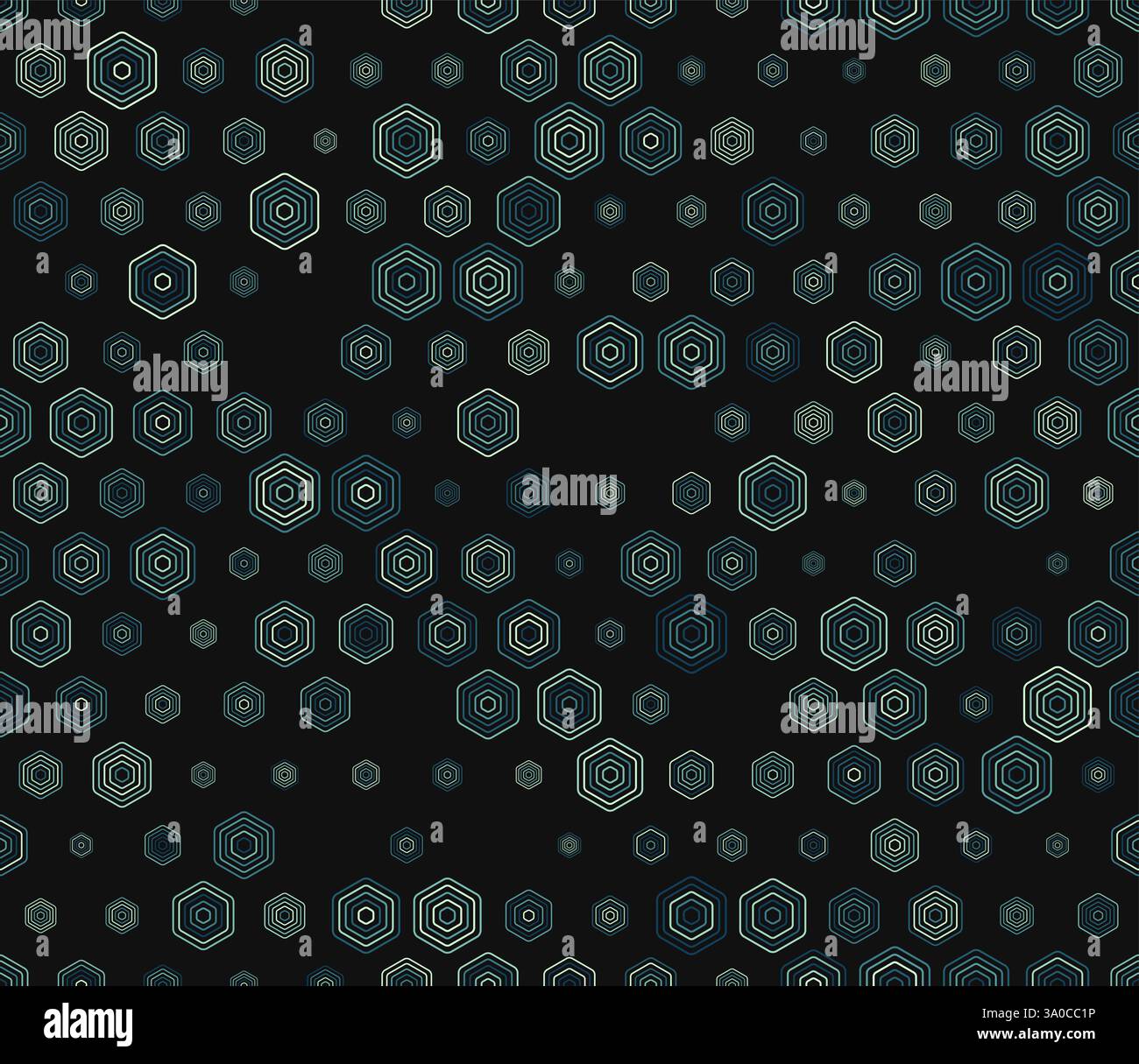 Hexagon Background. Multicolored geometric elements of varied size. Rounded stacked hexagons ...