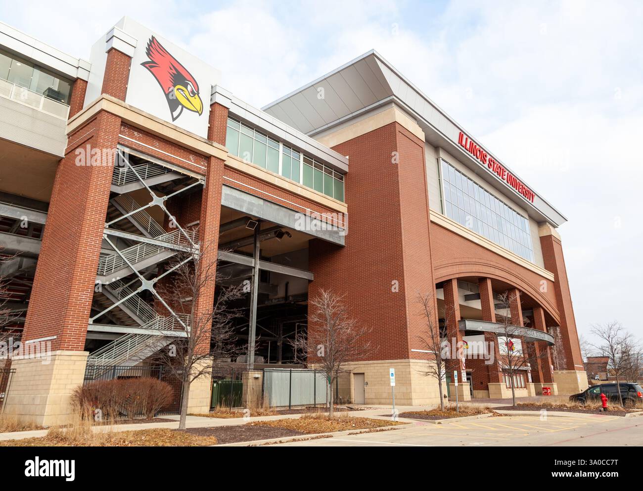 Hancock Stadium home of the Illinois State Redbirds Stock Photo - Alamy