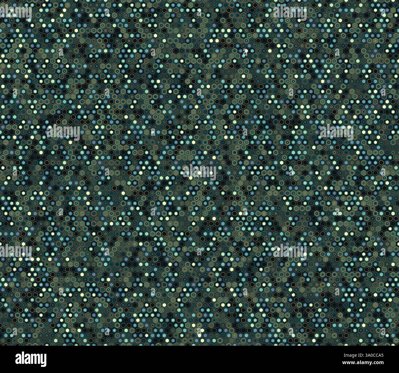 Hexagon grid background. Geometric elements of varied style and color ...