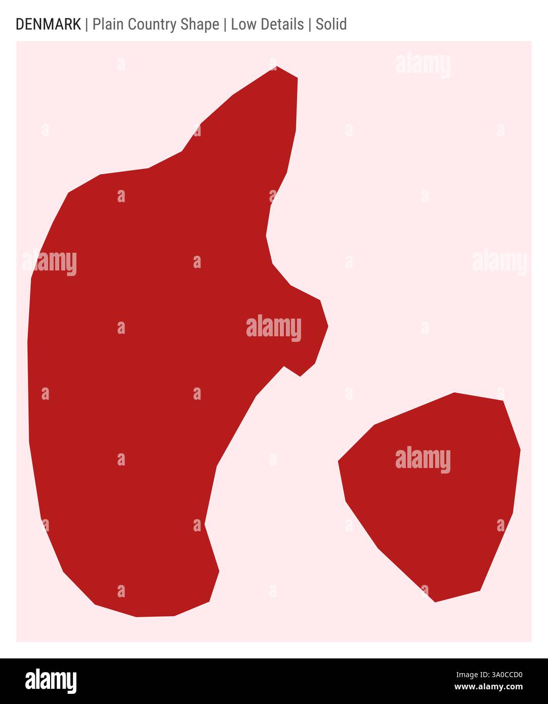 Denmark plain country map. Low details. Solid style. Shape of Denmark ...