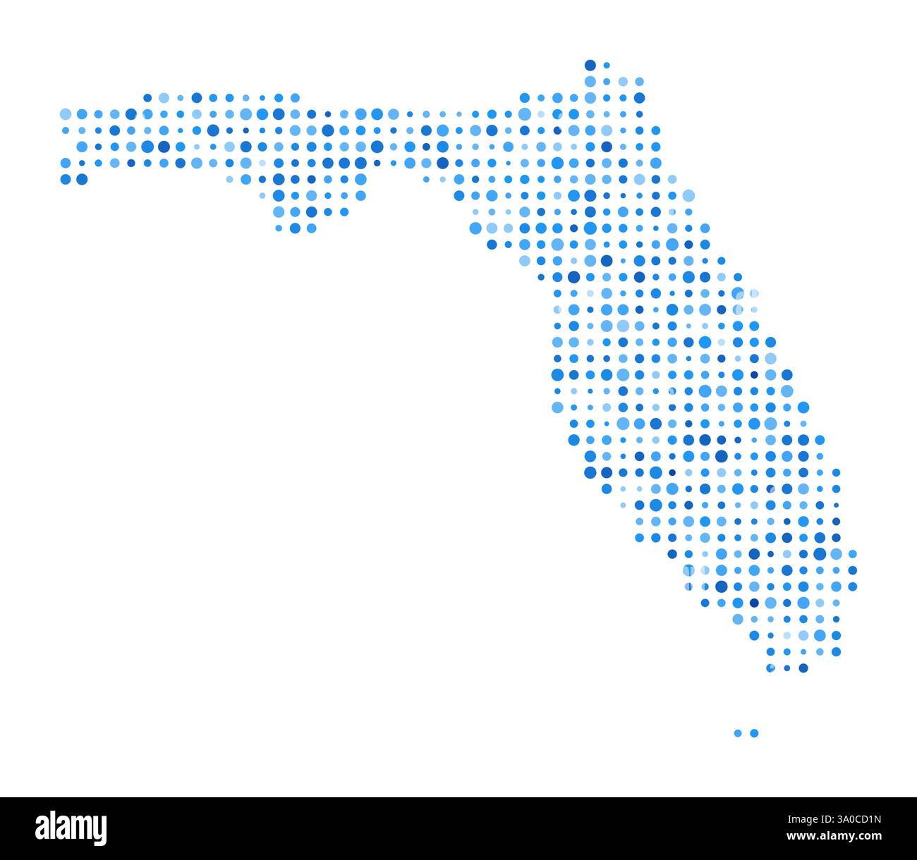 Florida Dot Map. US State Digital Style Shape. Florida vector image. US ...