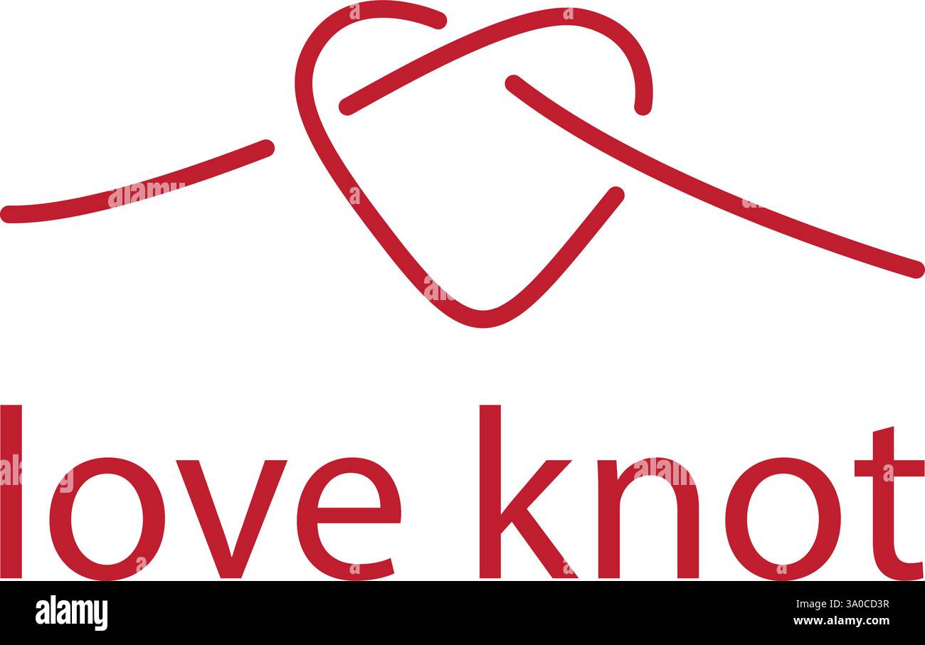 Love heart and knot logo Stock Vector Image & Art - Alamy