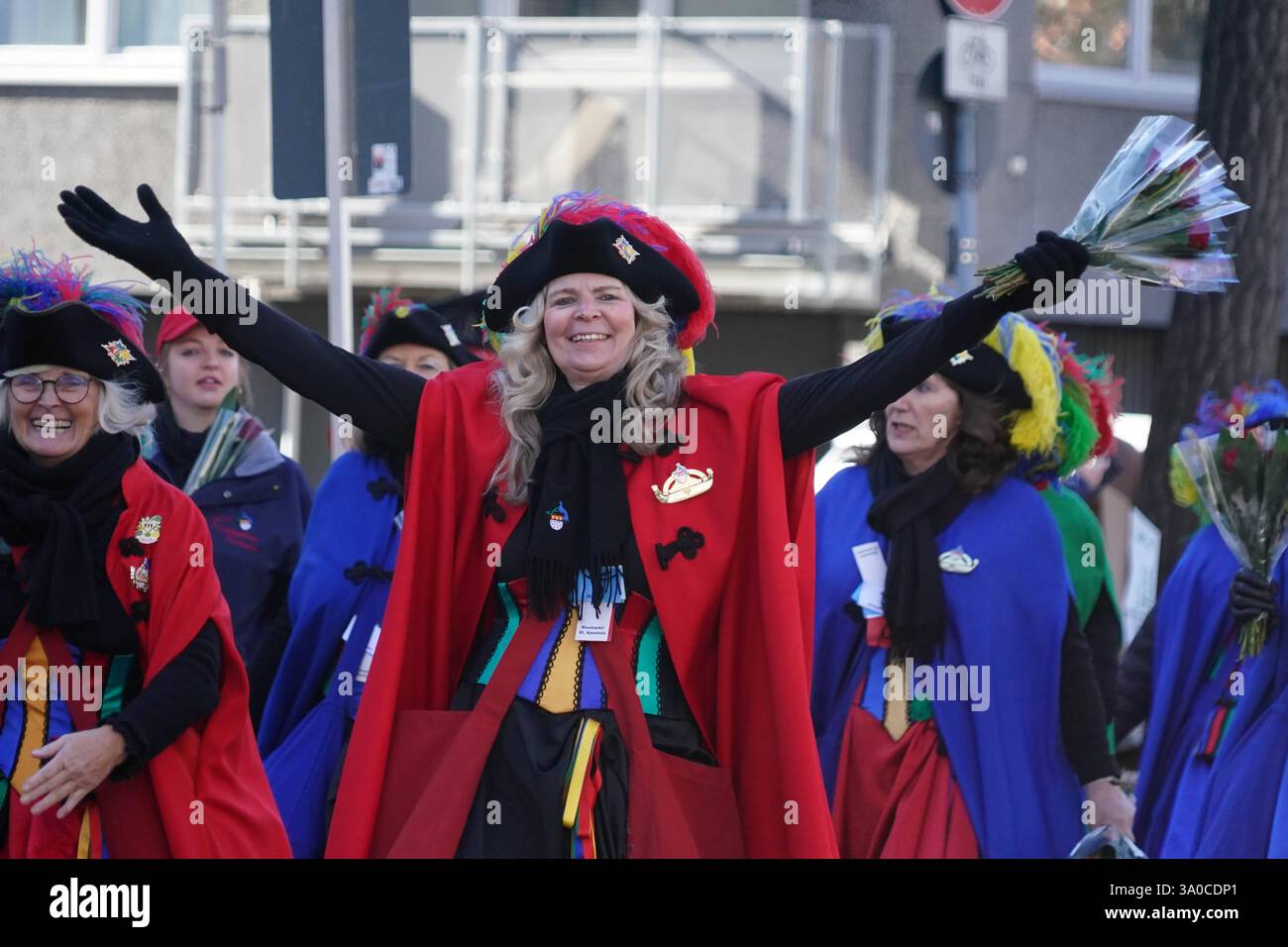 Rosenmontagszug in Köln, Karneval 03.03.2025 , gute Laune *** Rose ...