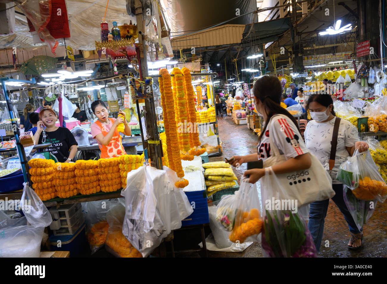 Bangkok, Thailand. March 2rd 2025. Thai workers and customers inside ...
