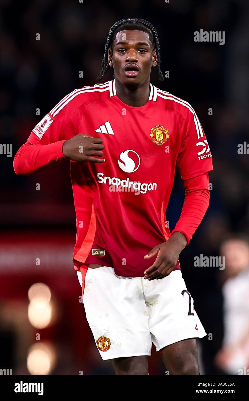 Manchester, UK. 02nd Mar, 2025. Ayden Heaven of Manchester United ...