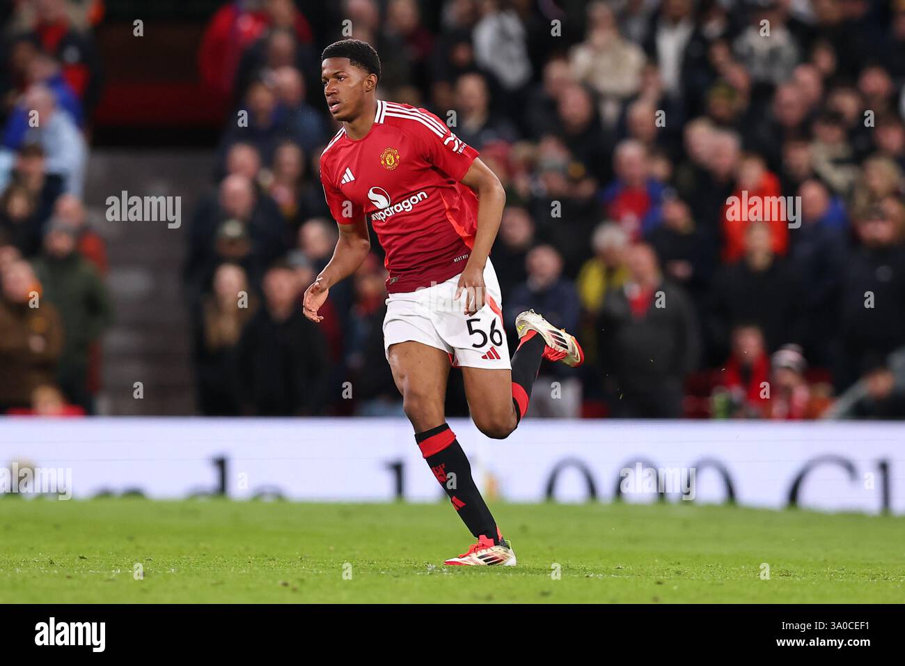 Manchester, UK. 02nd Mar, 2025. Chido Obi-Martin of Manchester United ...