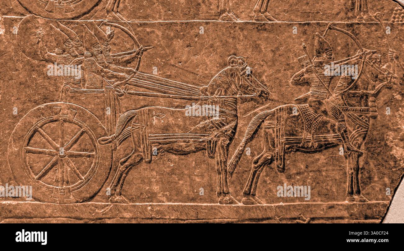 Assyrian War Chariot Louvre Museum Stock Photo - Alamy