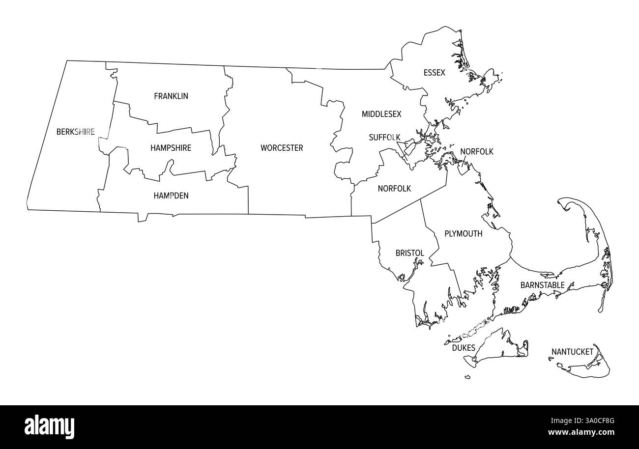 Map of massachusetts bay colony hi-res stock photography and images - Alamy