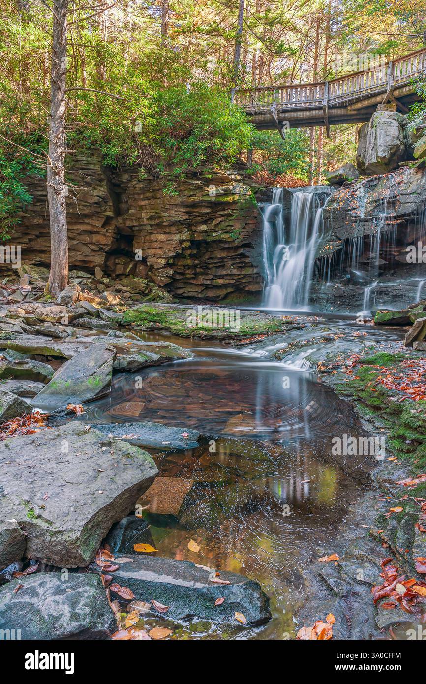 Elakala Falls of Shays Run in the Blackwater Falls State Park. West ...