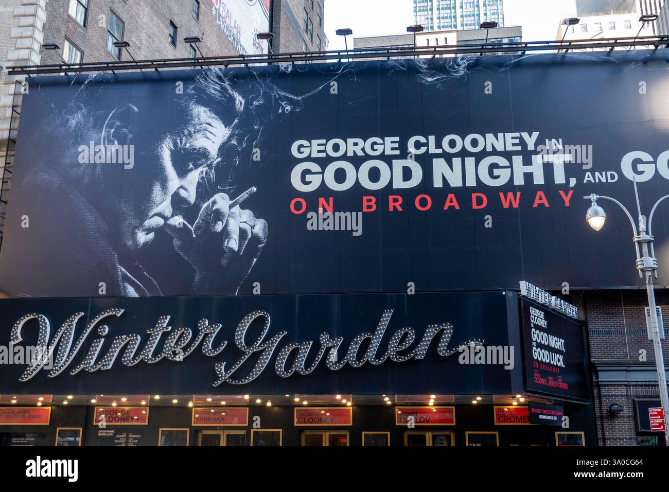 "Good Night, and Good Luck" Marquee at the Winter Garden Theatre on ...