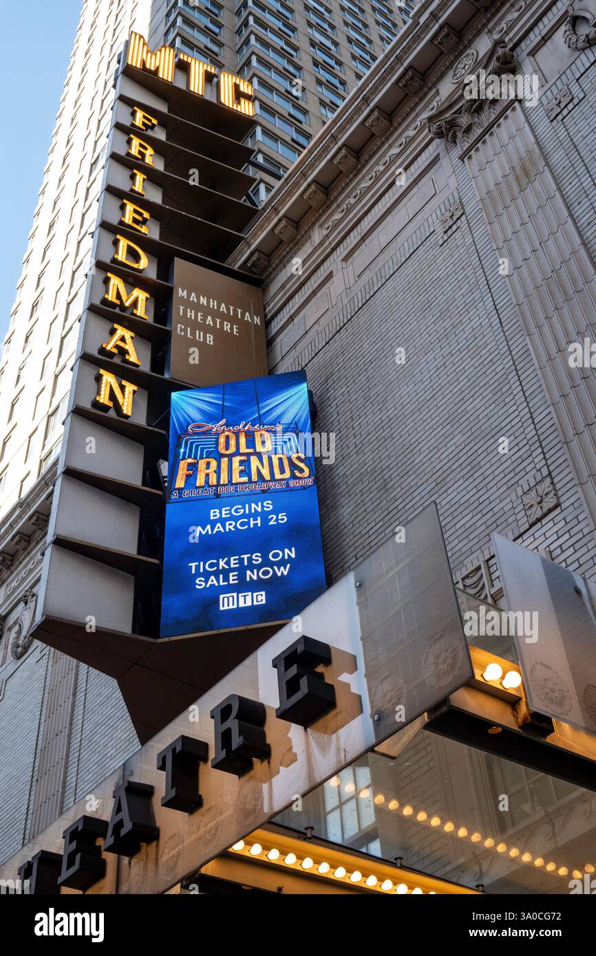 Samuel J Friedman Theatre, Home of Manhattan Theatre Club, Times Square, NYC, USA 2025 Stock ...