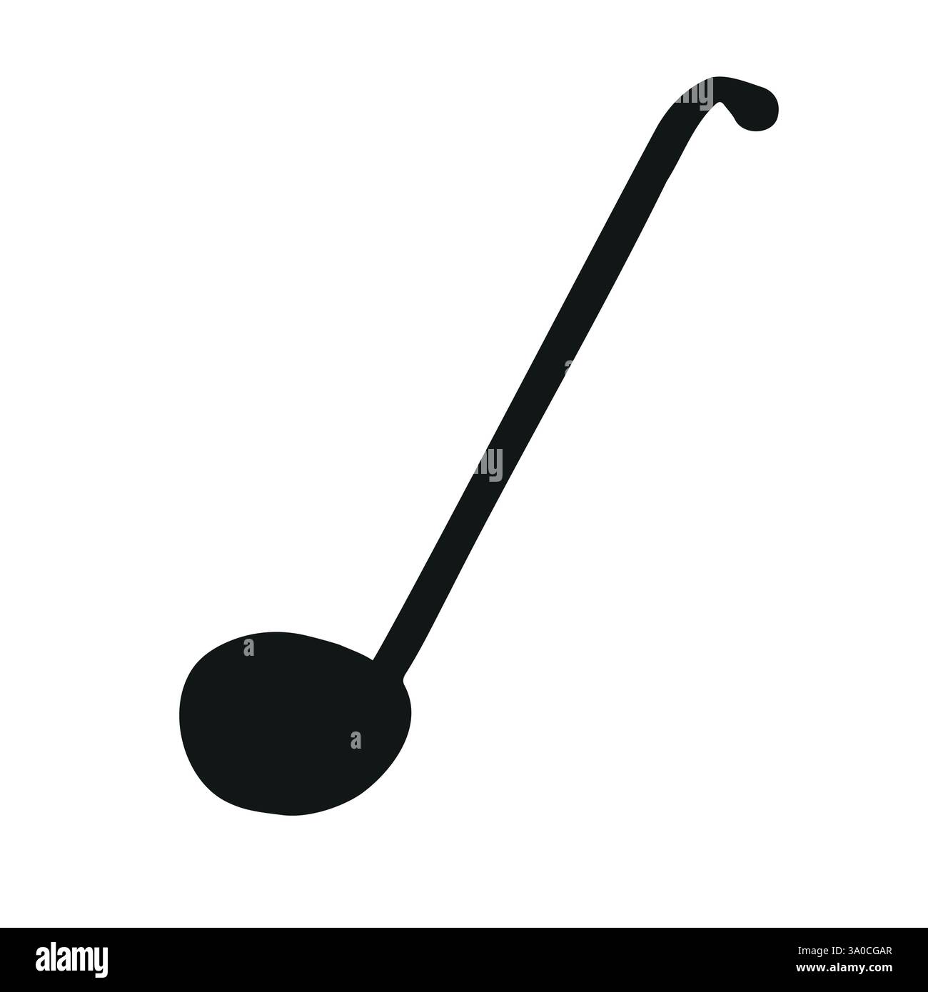 Vector hand drawn sketch doodle ladle silhouette isolated on white ...