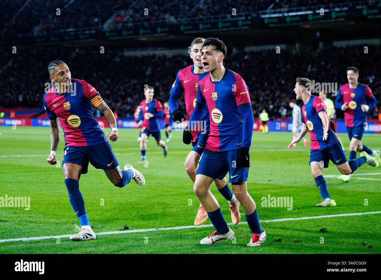 Barcelona, Spain. 21st December, 2024. Pedri celebrates after scoring a ...